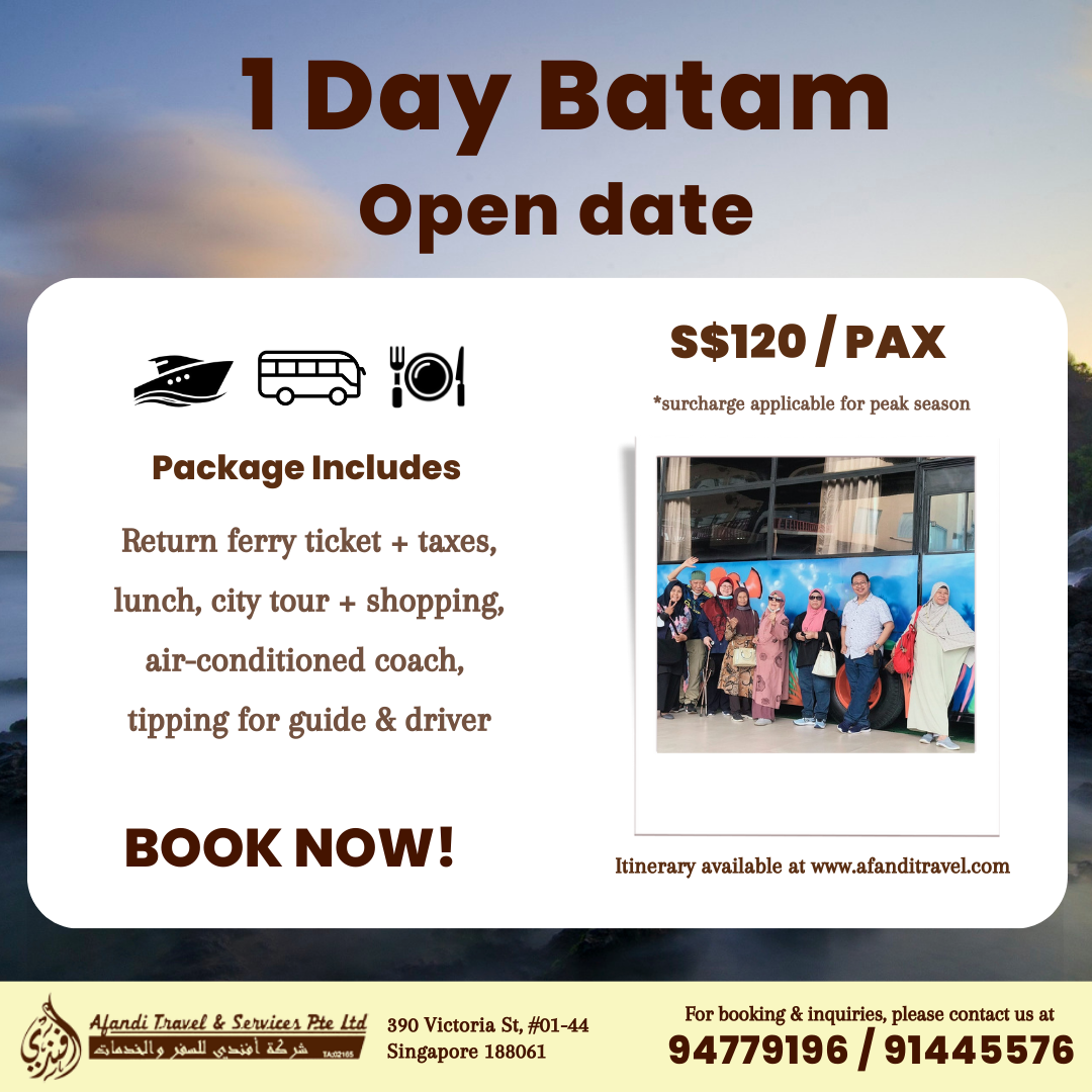 1 Day Batam Tour (Open Date) | Afandi Travel